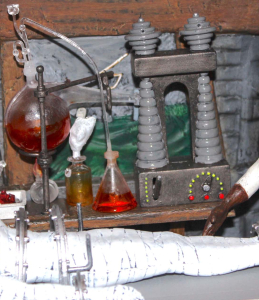 Aurora "Bride of Frankenstein" Diorama - The Doctor's Model Mansion